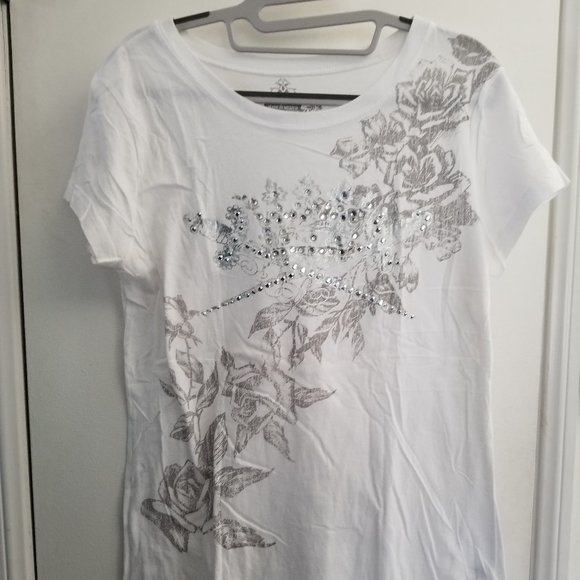 Mixit | Tops | Rhinesone Crown With Silver Foil Short Sleeve Tee Early ...